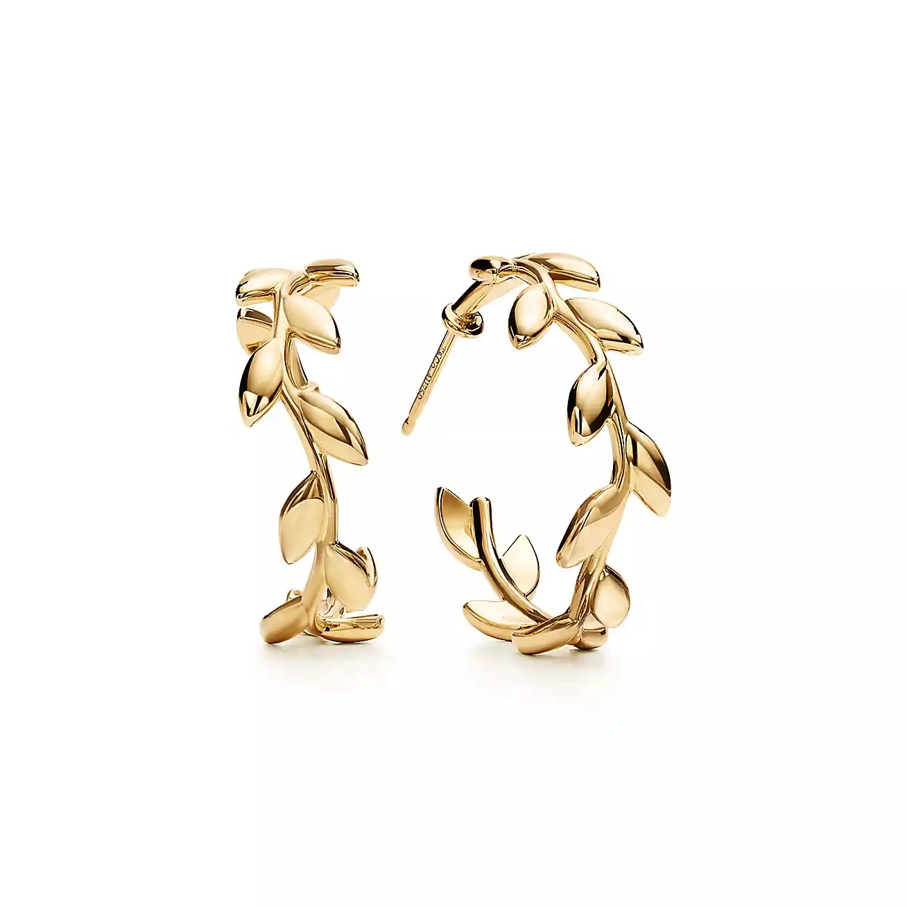 Tiffany Co. Paloma Picasso Olive Leaf Hoop Earrings Gold buy for 1658000 KZT in the official Viled online store art. 60572003