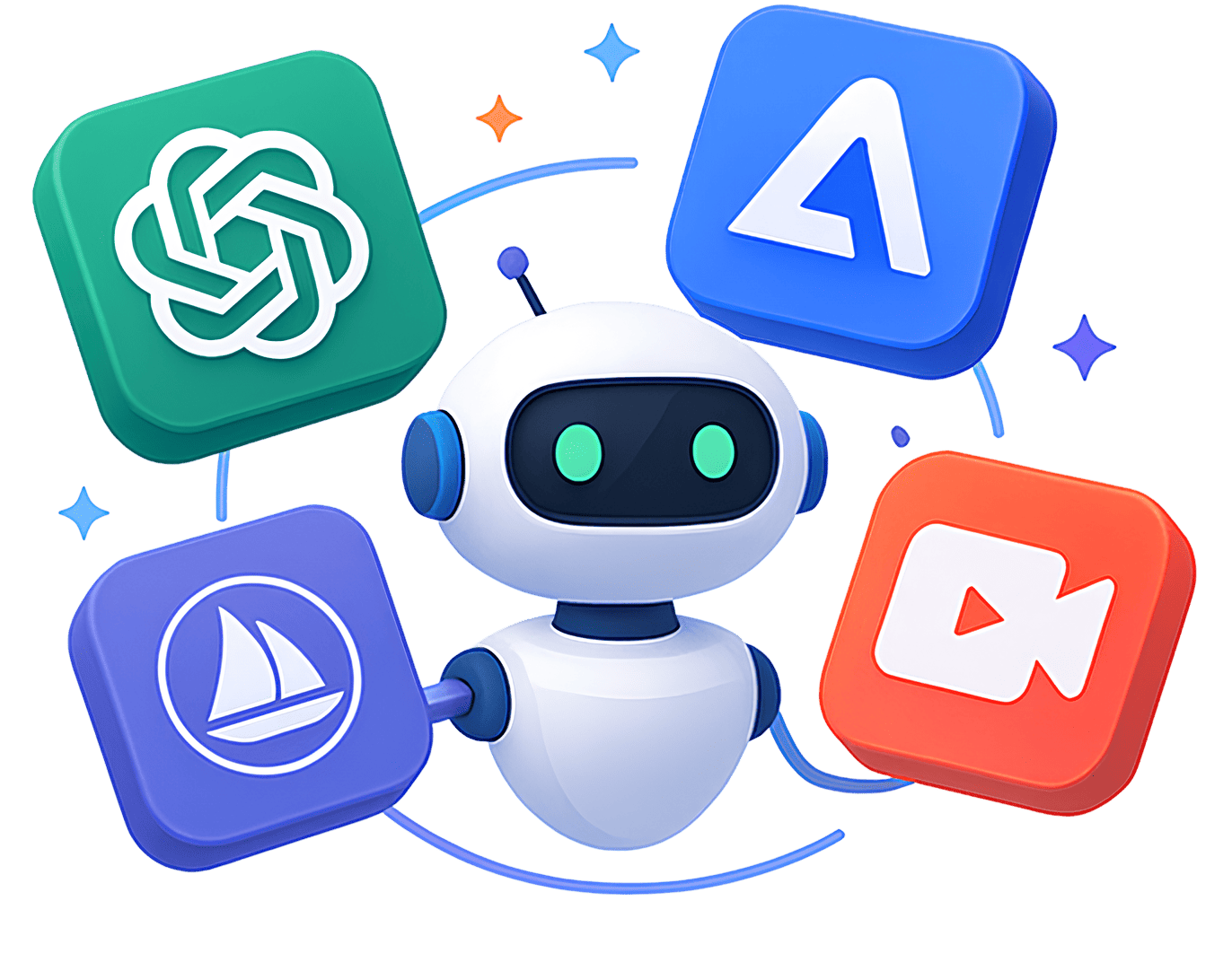 ChatGPT, Claude, Midjourney, and others. Communicate, create images ...