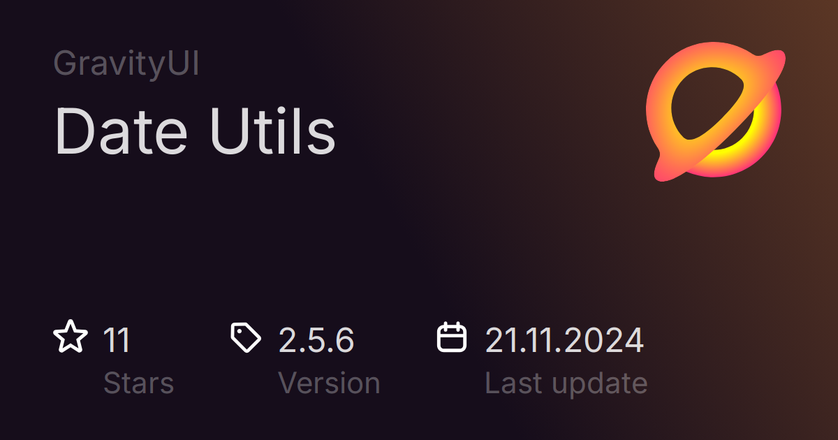 Gravity UI – Date Utils
