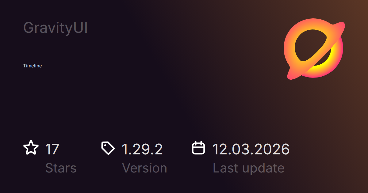 Gravity UI – Timeline