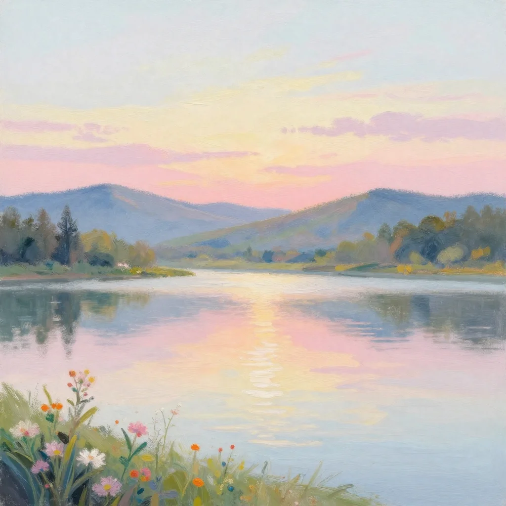 Pastel landscape art - download free