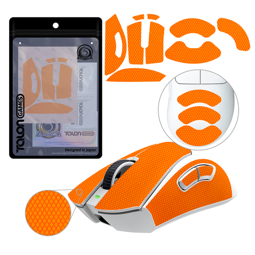 Talon Games Classic Mouse Grip Tapes (Razer DeathAdder V3 Pro, Orange ...