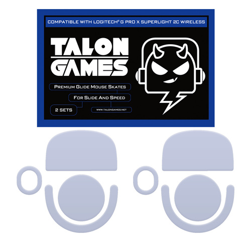 Talon Games Classic Mouse Skates (Logitech G PRO X SUPERLIGHT 2C, White ...