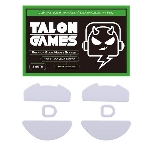 Talon Games Classic Mouse Skates (Razer DeathAdder V4 Pro, White ...