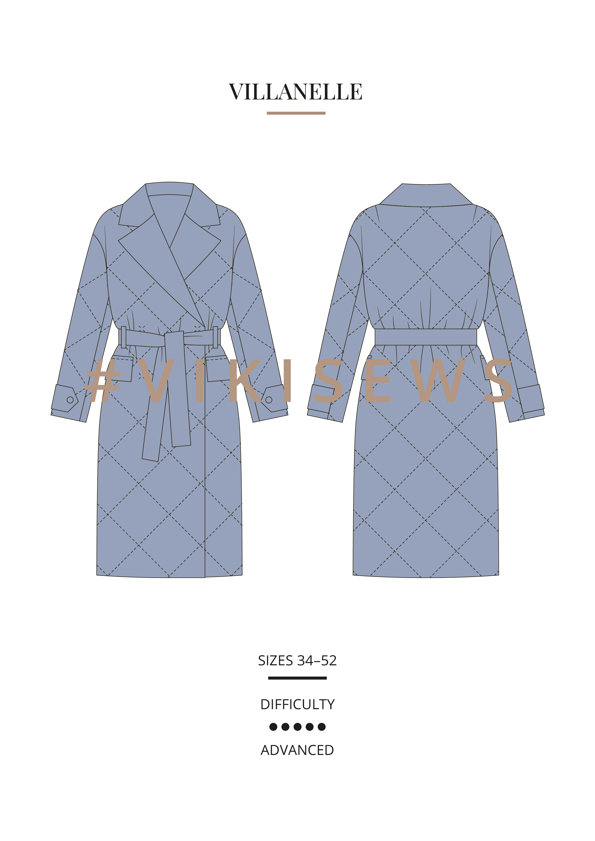 Villanelle Coat pattern - Vikisews