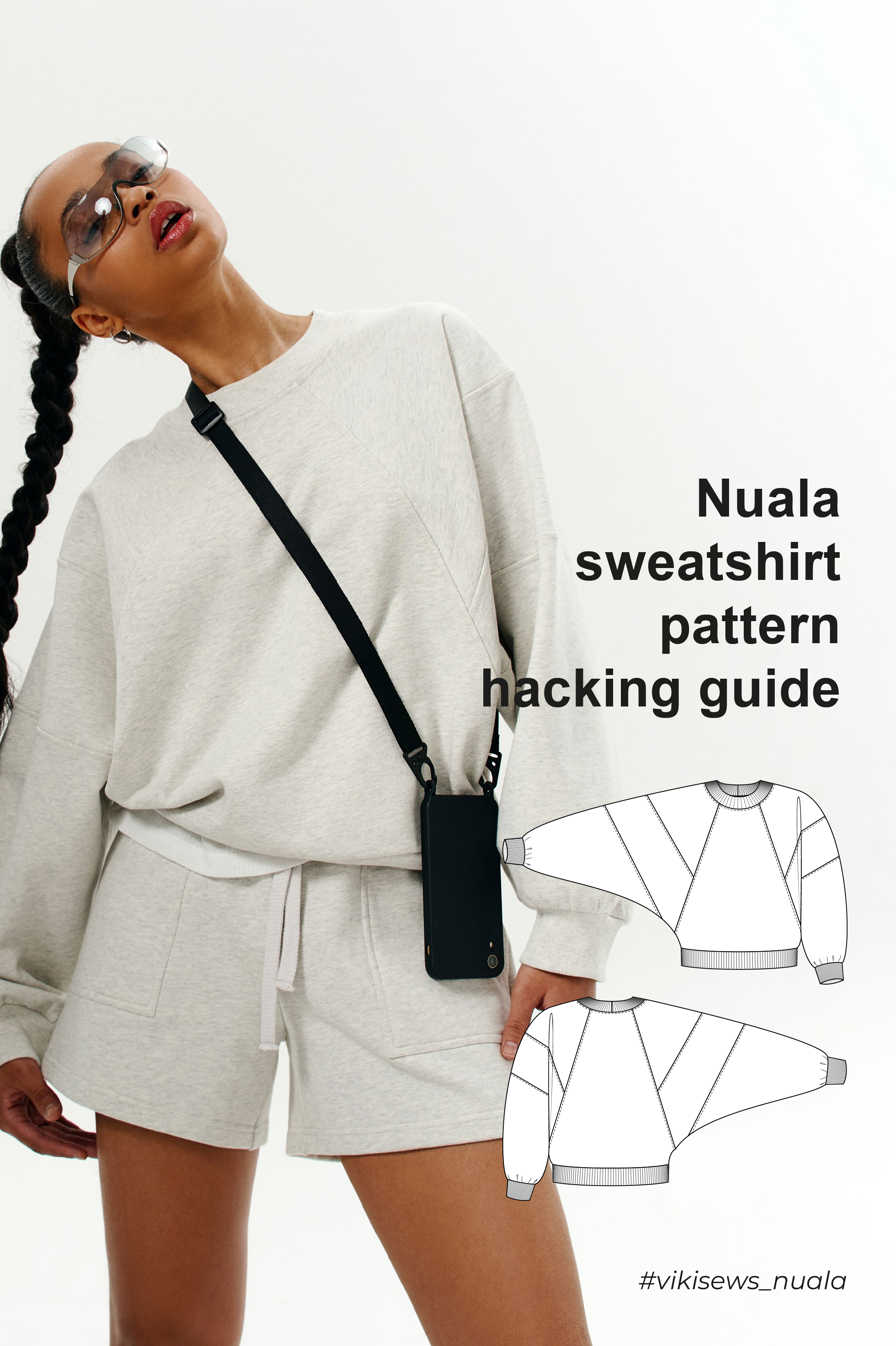 Vikisews | Nuala sweatshirt pattern hacking guide